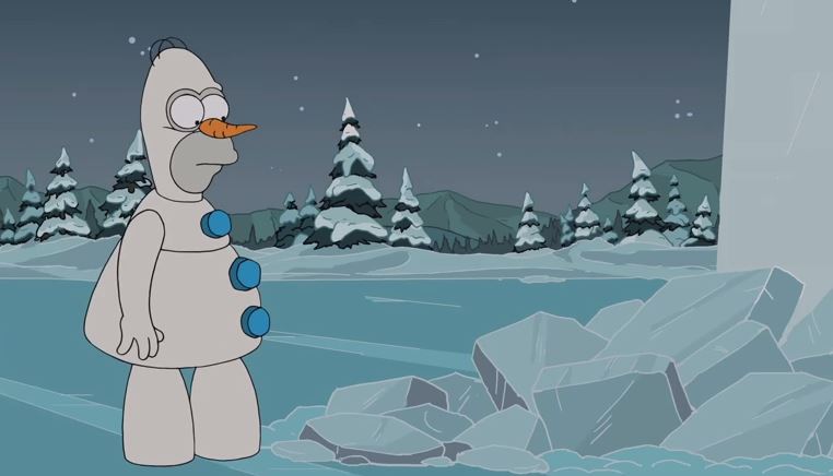 Os Simpsons fazem referência obrigatória de Frozen - Publicinove